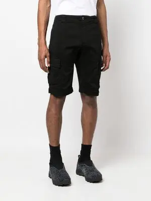 C.P. COMPANY Mid-rise Cargo Shorts - Black