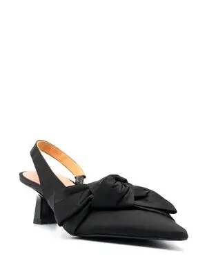 GANNI Soft Bow 55mm Slingback Pumps