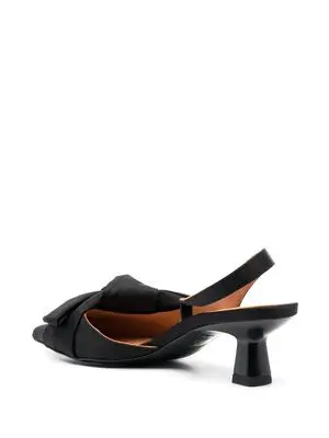 GANNI Soft Bow 55mm Slingback Pumps