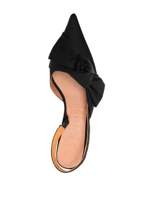 GANNI Soft Bow 55mm Slingback Pumps