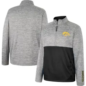COLOSSEUM Iowa Hawkeyes John Half-zip Jacket - Gray