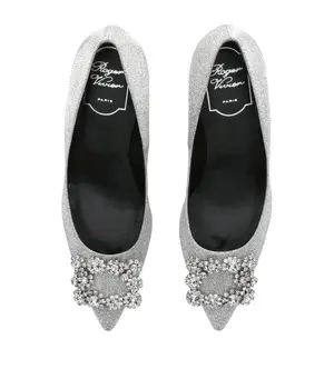 ROGER VIVIER Flower Strass 65 Pumps - Silver