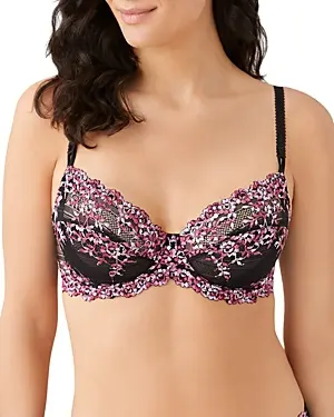Wacoal Embrace Lace Underwire Bra Black/ Berry