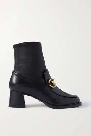 Gucci Horsebit-detailed Leather Ankle Boots