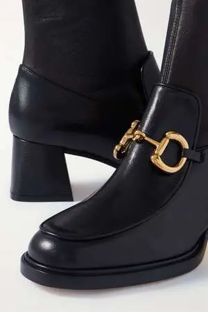 Gucci Horsebit-detailed Leather Ankle Boots