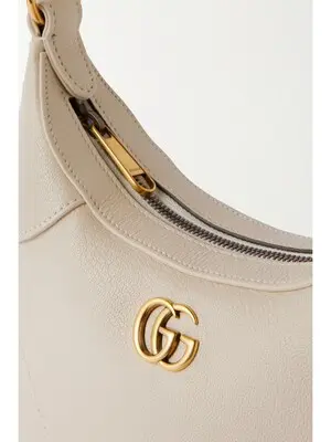 Gucci Aphrodite Chain-embellished Textured-leather Shoulder Bag