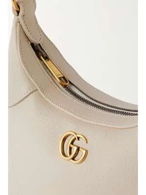 Gucci Aphrodite Chain-embellished Textured-leather Shoulder Bag