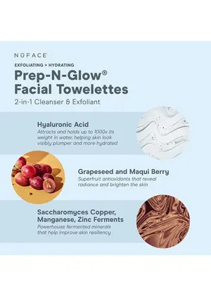 NUFACE Prep-n-glow Facial Towelette Pack