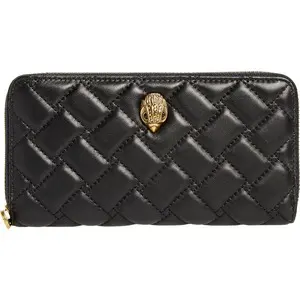 Kurt Geiger Eagle Leather Zip Around Wallet - Black