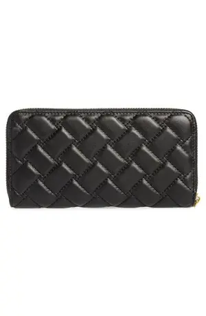 Kurt Geiger Eagle Leather Zip Around Wallet - Black