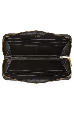 Kurt Geiger Eagle Leather Zip Around Wallet - Black