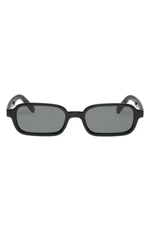 Le Specs Pilferer 53mm Rectangular Sunglasses - Black/khaki Mono