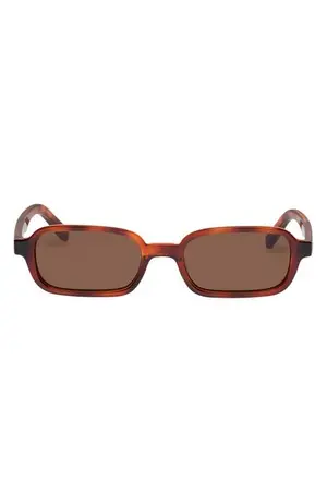 Le Specs Pilferer 53mm Rectangular Sunglasses - Tort/brown Mono