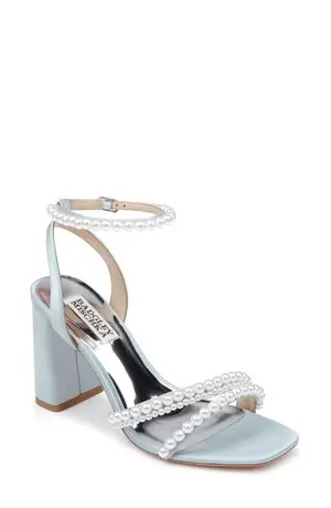 Badgley Mischka Badgley Mischka Collection Ankle Strap Sandals Mist Satin