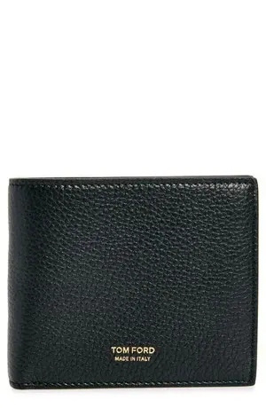 TOM FORD T-line Soft Grain Leather Bifold Wallet - 1n001 Black