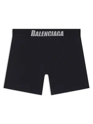 Balenciaga Men's Boxer Briefs - Black - Size Small - Black  - Black