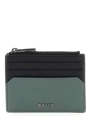 Bally BALLY ZIPPERED CARD HOLDER - Black, Green