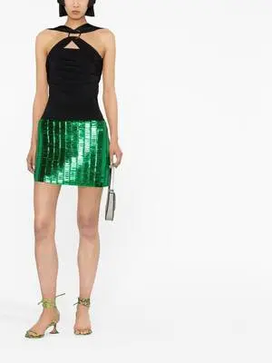 Attico Crystal-embellished Skirt