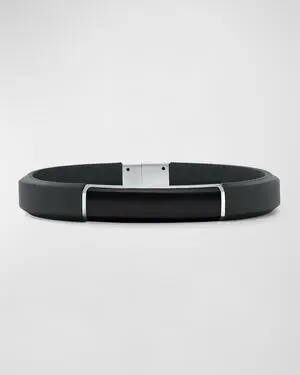 David Yurman David Yurman 10mm Streamline ID Rubber Bracelet Silver
