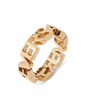 Versace Logo Ring - Gold