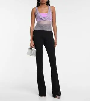 Giuseppe Di Morabito Embellished Mesh Top