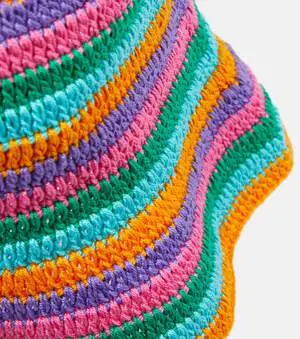 Anna Kosturova Striped Bucket Hat