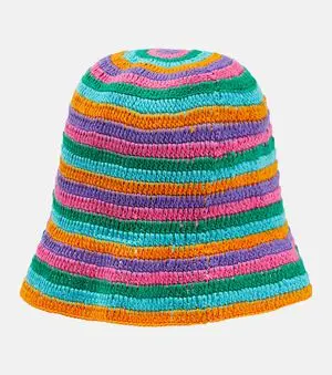 Anna Kosturova Striped Bucket Hat