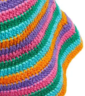 Anna Kosturova Striped Bucket Hat