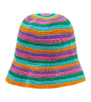 Anna Kosturova Striped Bucket Hat