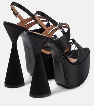 D'ACCORI Belle Satin Platform Sandals