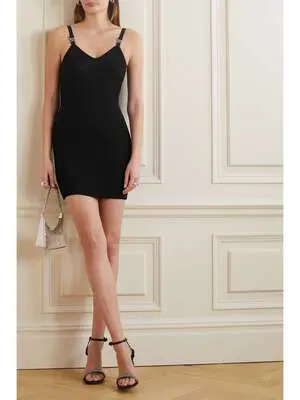 Givenchy Embellished Ribbed-knit Mini Dress