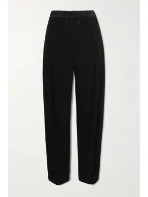 Loewe Satin-trimmed Crepe Trousers