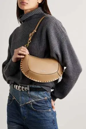 Isabel Marant Oskan Moon Studded Shoulder Bag