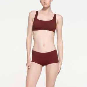 SKIMS Scoop Bralette | Light Neutral | M Dd Oxblood