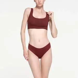 SKIMS Naked Dipped Thong Oxblood