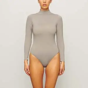 SKIMS Essential Mock Neck Long Sleeve Bodysuit