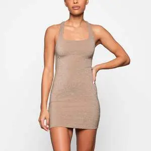 SKIMS Glitter Swim Metallic Dress Sienna