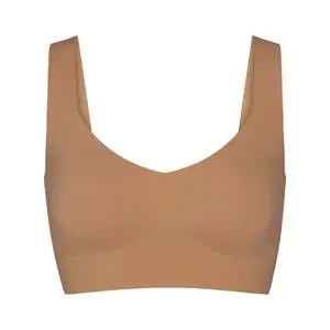 SKIMS Naked Plunge Longline Bra | Ochre