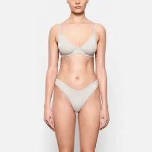 SKIMS Cotton Jersey T Shirt Bra - Light Heather Grey