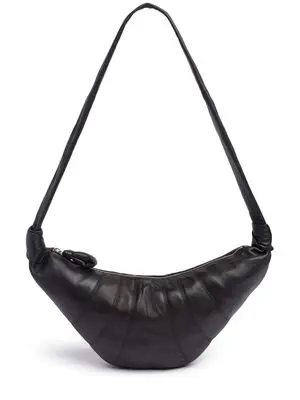 LEMAIRE Medium Croissant Nappa Crossbody Bag Dark Chocolate