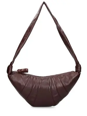 LEMAIRE Medium Croissant Nappa Crossbody Bag Roasted Pecan