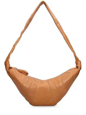 LEMAIRE Medium Croissant Nappa Crossbody Bag Sugar Brown