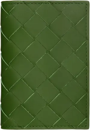 Bottega Veneta Bottega Veneta Green Flap Card Case - 3139 Avocado-silver
