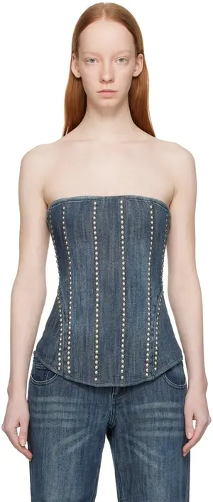 Miaou Miaou Libra Denim Corset - Duran