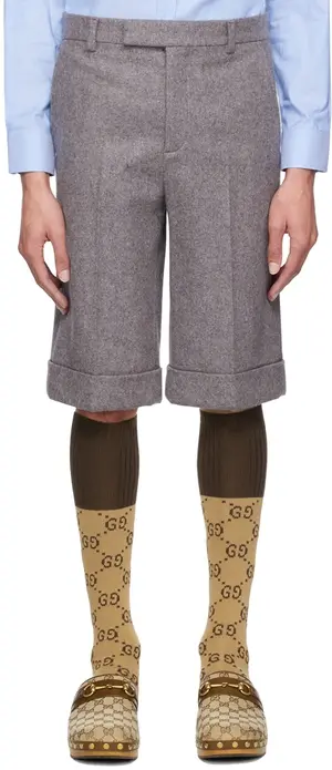 Gucci Gucci Gray Mottled Shorts - 1401 Light Grey