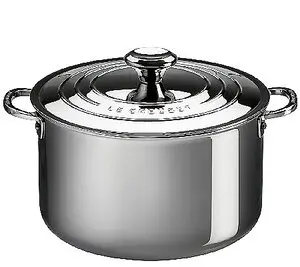 LE CREUSET Stainless Steel 7-qt Stockpot With L Id Silver