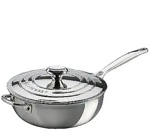 LE CREUSET Stainless Steel 3.5-qt Saucier Pan W Ith Lid - Silver