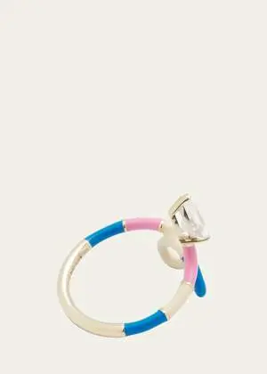 bea bongiasca - B Rock Crystal And Enamel Multicolor Ring