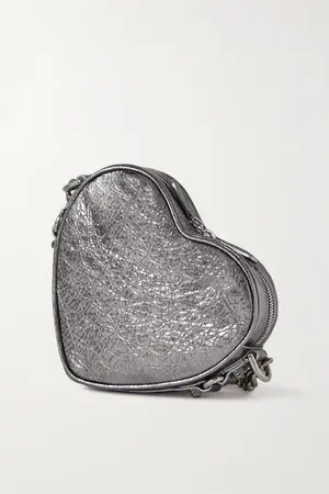 Balenciaga Le Cagole Heart Mini Shoulder Bag - Silver