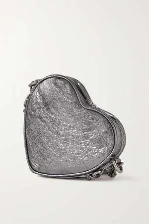 Balenciaga Le Cagole Heart Mini Shoulder Bag - Silver